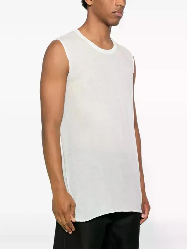 Rick Owens Ribbed Raw Edges T-shirt - White