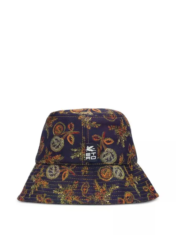 Etro Floral-print Bucket Hat - Blue