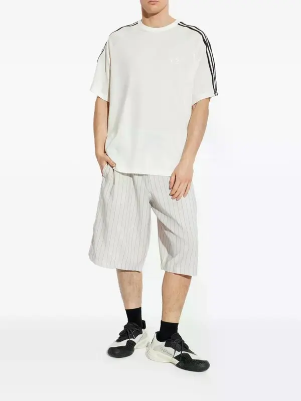 Y3 Pinstriped Drawstring Shorts