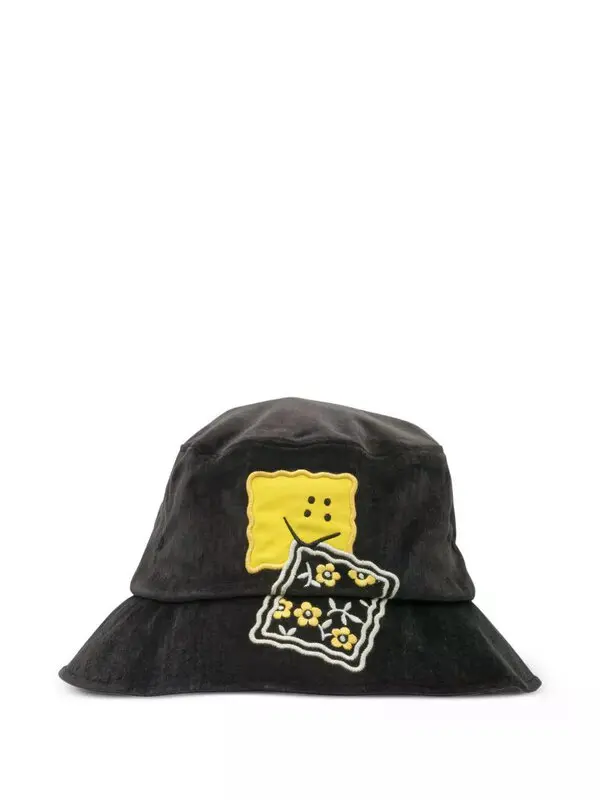 Kapital Appliqué Bucket Hat - Black