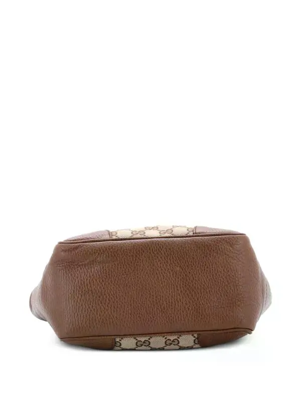 Gucci Bree Convertible Tote Gg Canvas With Leather - Brown
