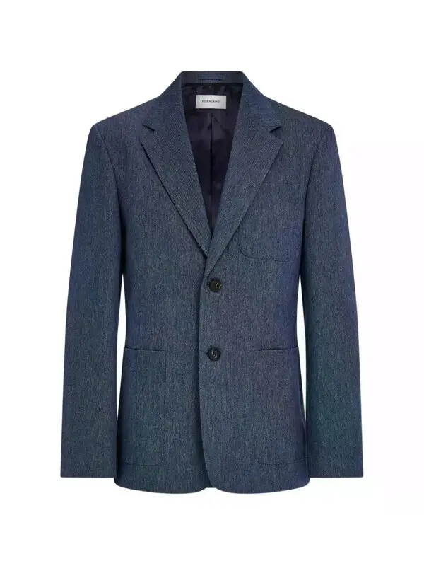 FERRAGAMO Single-breasted Denim Blazer