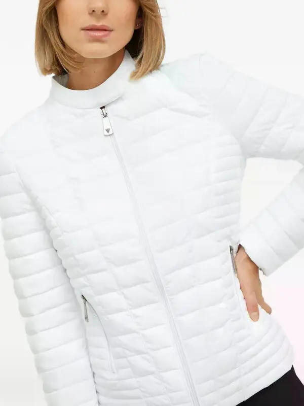 Guess Quilted Zip Jacket - White