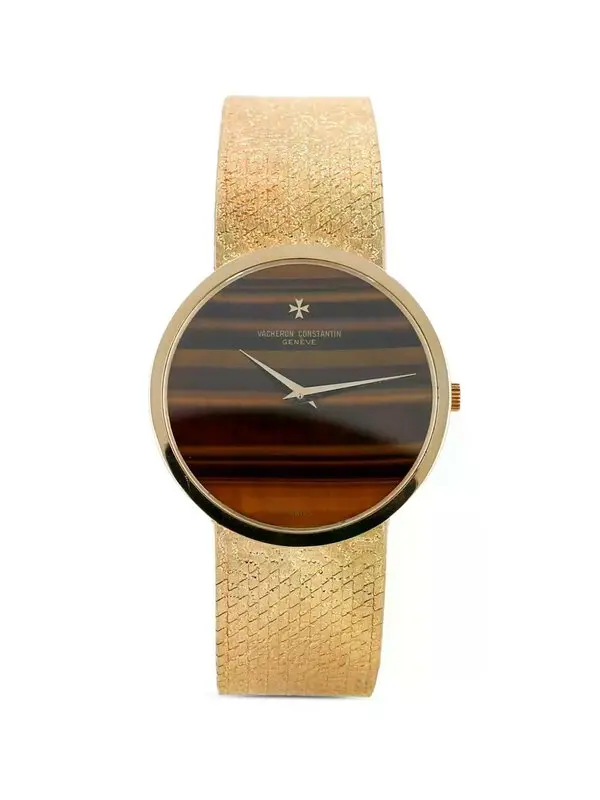 VACHERON CONSTANTIN 1970s 36mm Tiger Eye Watch - Brown