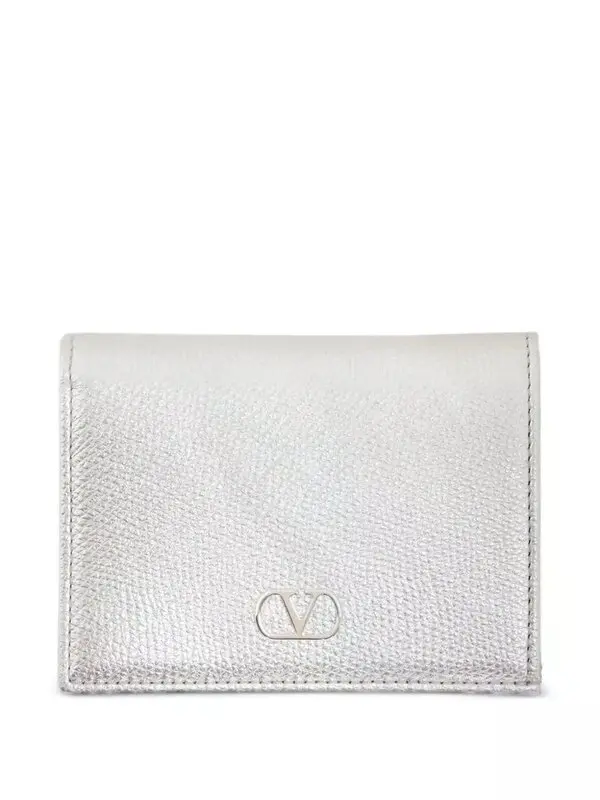 Valentino Garavani V-logo Signature Wallet - Silver