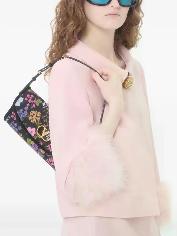 Valentino Garavani Devain Papier Floral Shoulder Bag