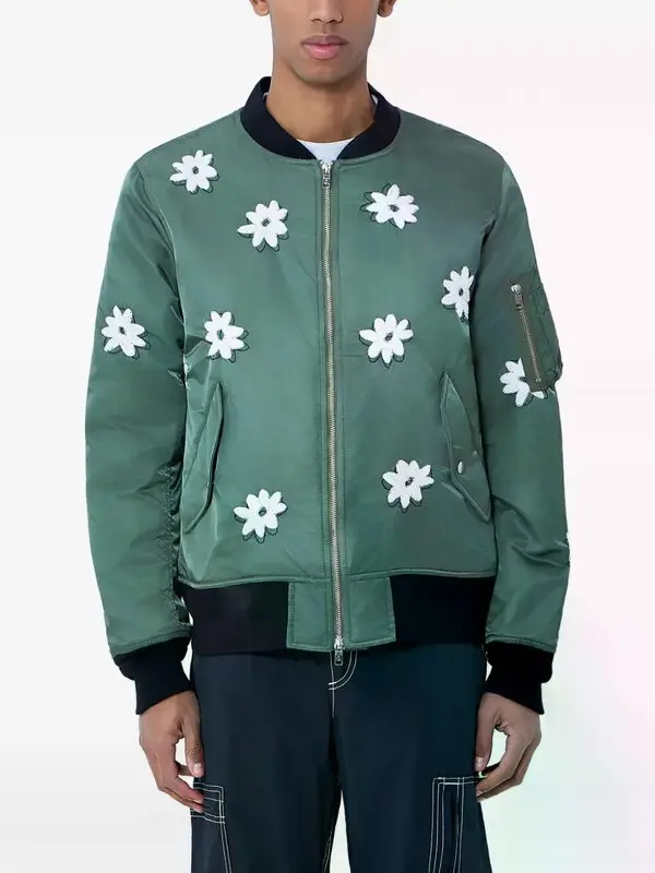NÒMARYTHM TEXTILE Floral Embroidered Bomber Jacket