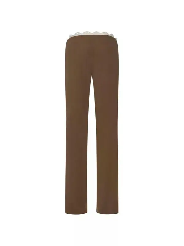 Magda Butrym Lace-trim Trousers - Brown