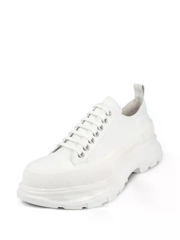 Alexander McQueen Tread Slick Lace-up Sneakers - White