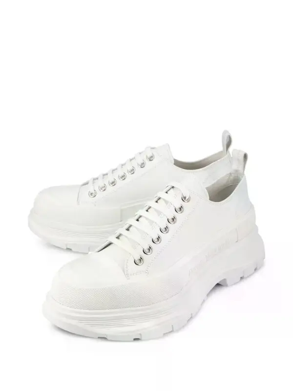 Alexander McQueen Tread Slick Lace-up Sneakers - White