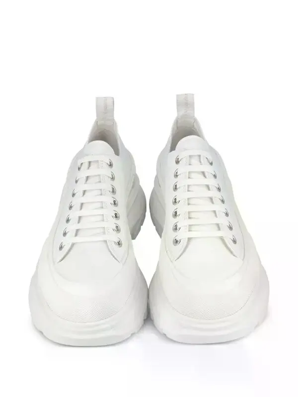 Alexander McQueen Tread Slick Lace-up Sneakers - White