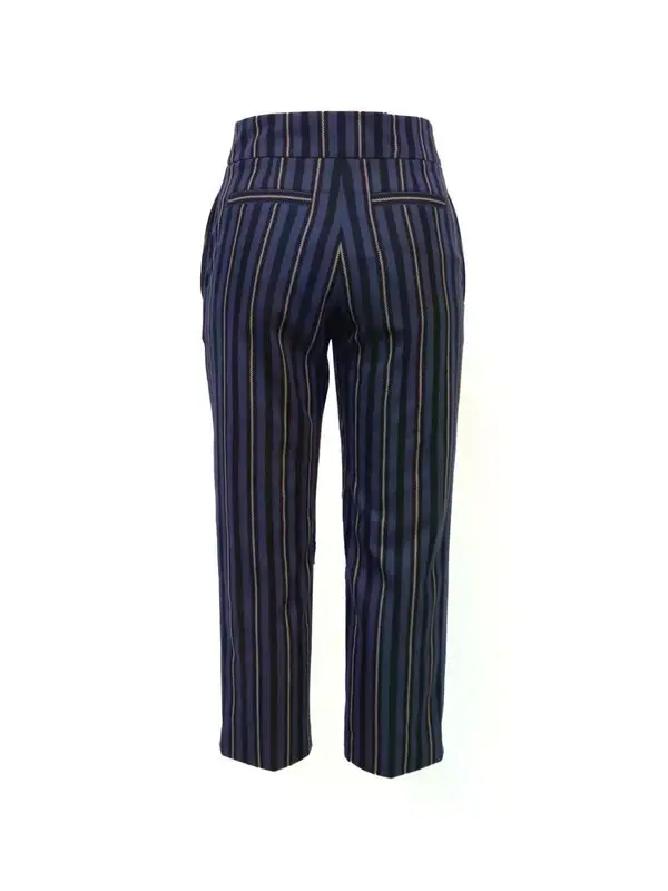 Burberry Striped Cropped Trousers