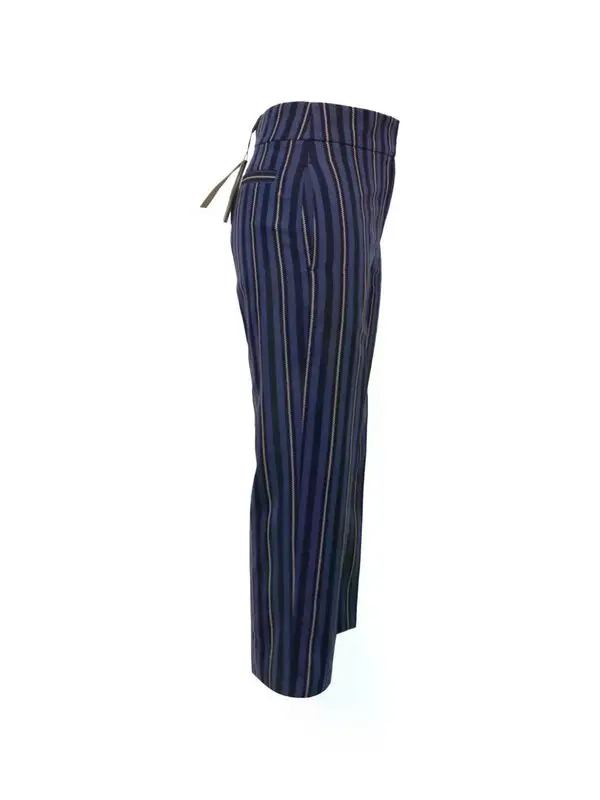 Burberry Striped Cropped Trousers
