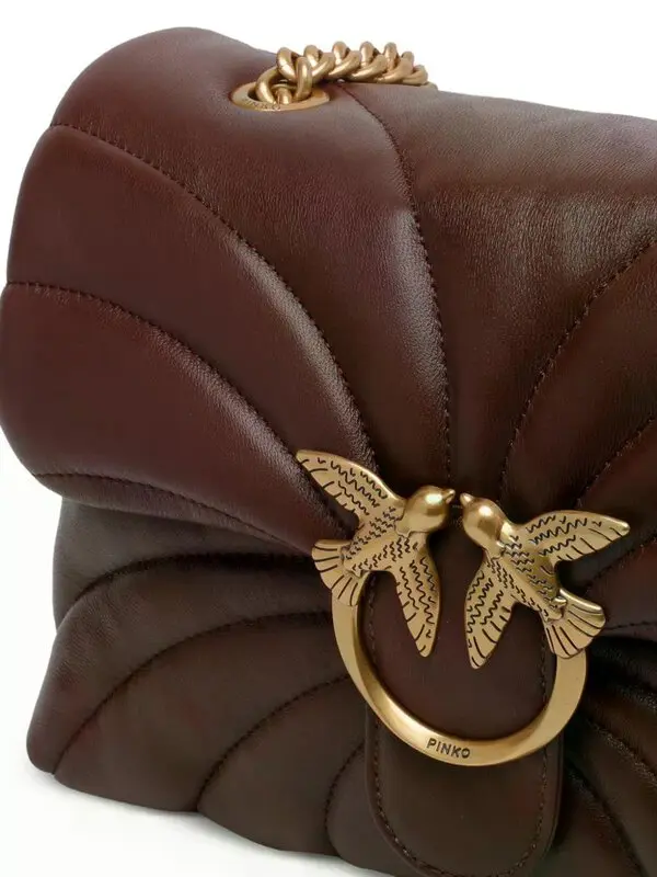 Pinko Love Puff Quilted Shoulder Bag - Brown