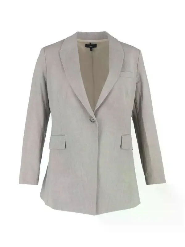 Theory Mélange-effect Single-breasted Blazer