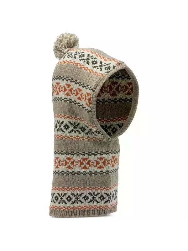 Kapital Pompom Patterned Hat
