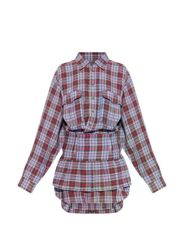 VIVIENNE WESTWOOD Checked Buttoned Mini Dress