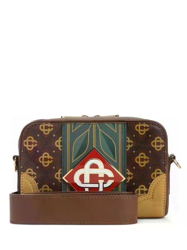 Casablanca Monogram Cross Body Bag - Brown