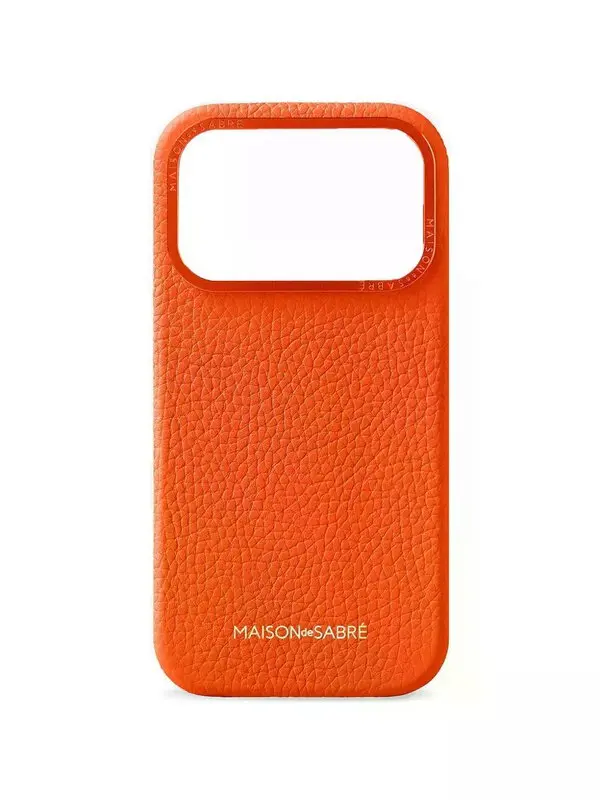 MAISON DE SABRE Leather Iphone 17 Pro Case - Orange