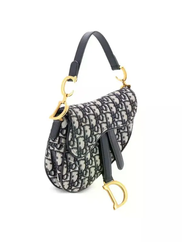 Dior Saddle Handbag Oblique Canvas Mini Shoulder Bag
