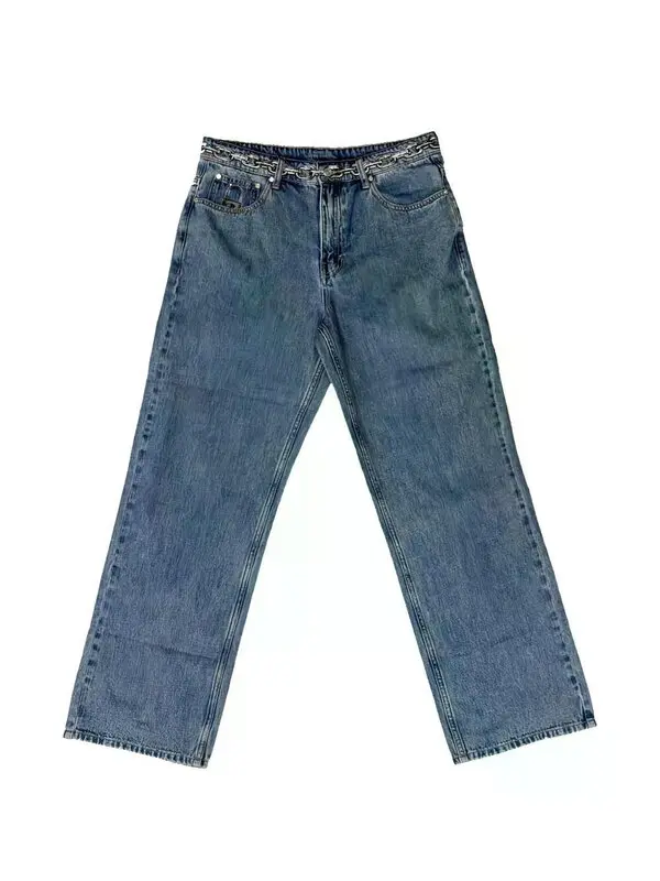 BABYLON Chain Detail Straight Leg Jeans