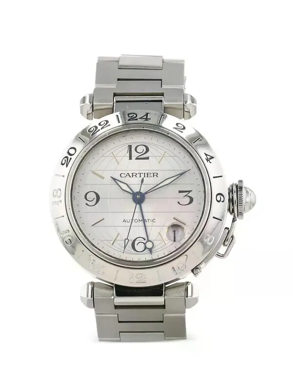 CARTIER 2000s Pasha Date Aperture 35mm Watch - Silver