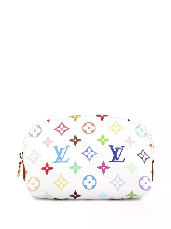 LOUIS VUITTON X Takashi Murakami Cosmetic Monogram Multicolor Pm Pouch - White