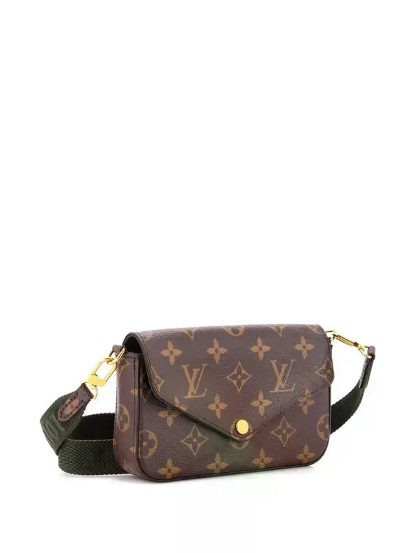 LOUIS VUITTON Felicie Strap & Go Handbag Monogram Canvas Crossbody Bag - Brown