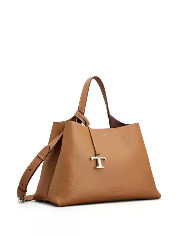 TOD'S Logo-detail Shoulder Bag - Brown