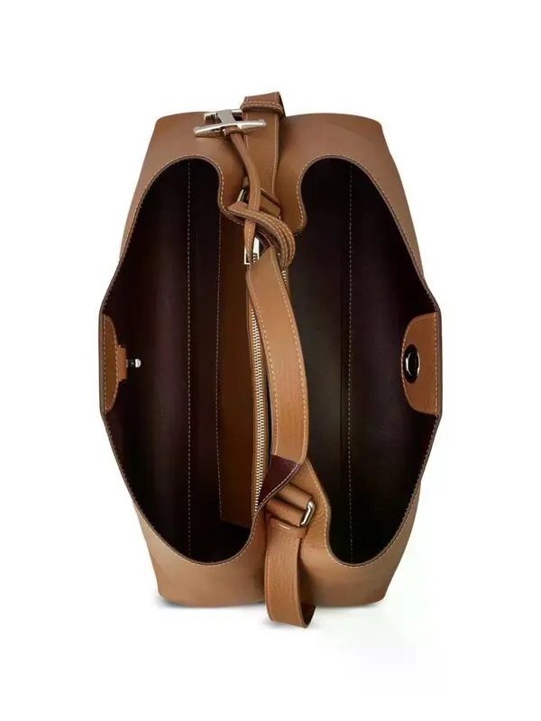 TOD'S Logo-detail Shoulder Bag - Brown