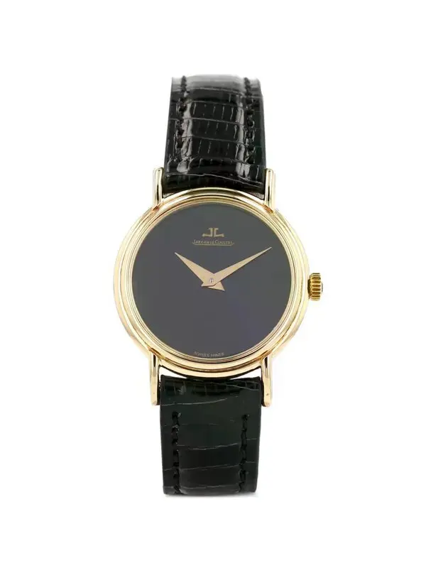 JAEGER-LECOULTRE 1970 28mm Calf Leather Watch - Black