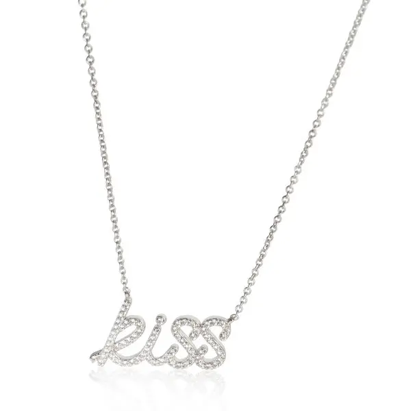 Tiffany & Co. Paloma Picasso Graffiti Kiss Pendant - White_gold