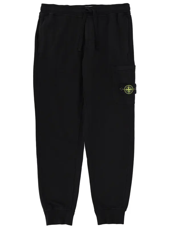 Stone Island Jogger Pants With Logo Patch - Black