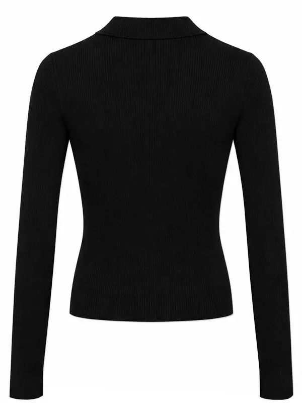 Michael Kors Long-sleeved Polo Shirt - Black