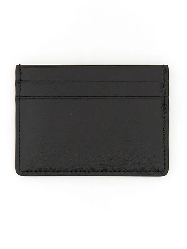 JIL SANDER Leather Card Holder - Black