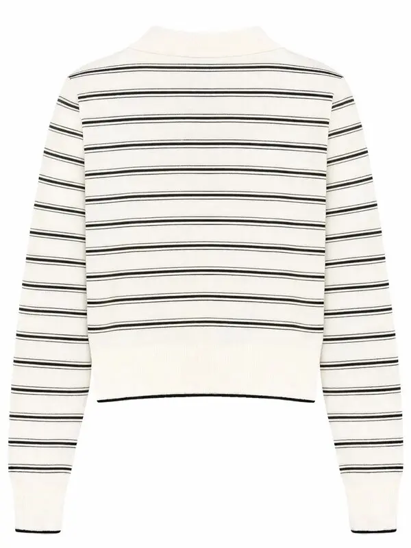 A.p.c. Striped Cardigan With Polo Collar - Multicolour