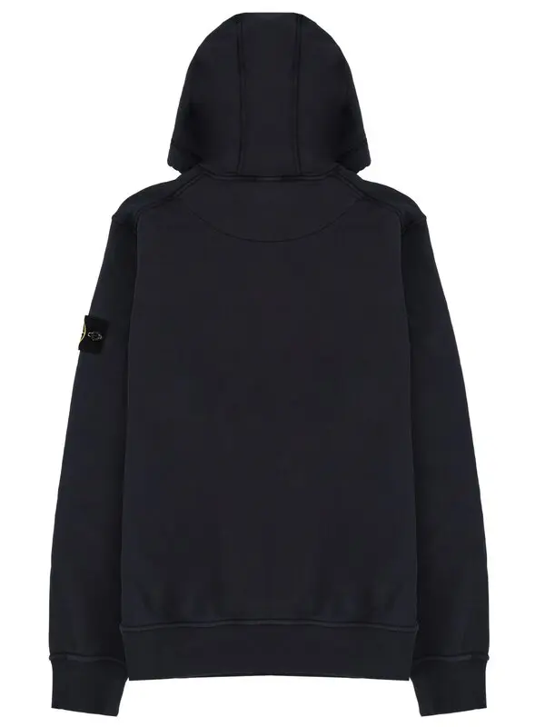 Stone Island Hooded Sweatshirt With Logo - Blue