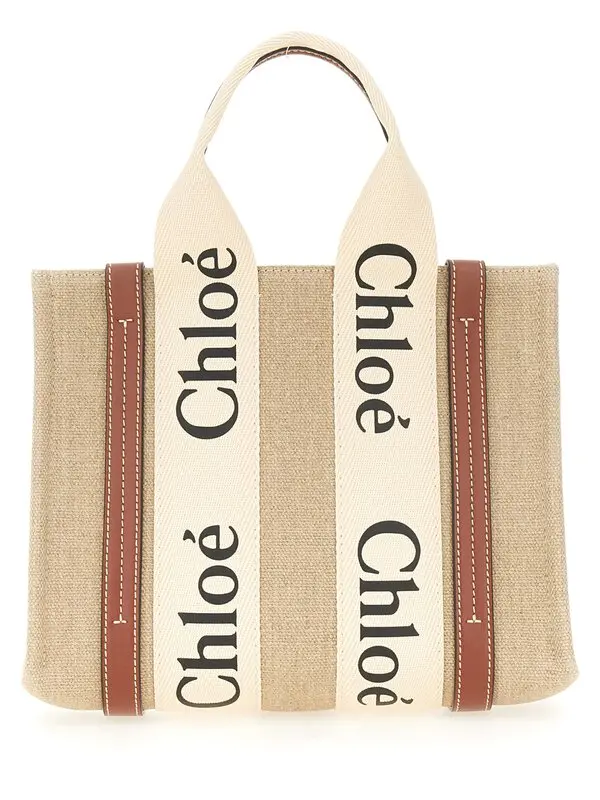 Chloé Small "woody" Tote - Beige