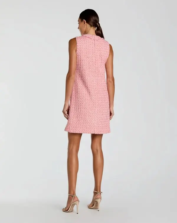 Mac Duggal Boucle Sleeveless Mini Dress