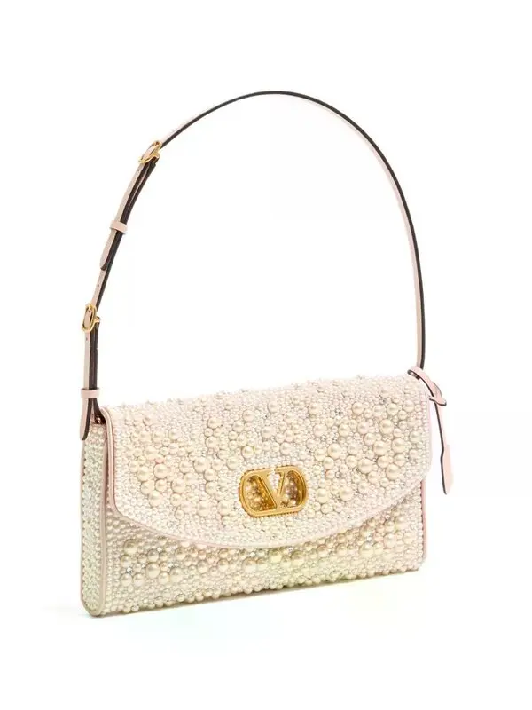 Valentino Garavani Small Devain Shoulder Bag - Neutrals