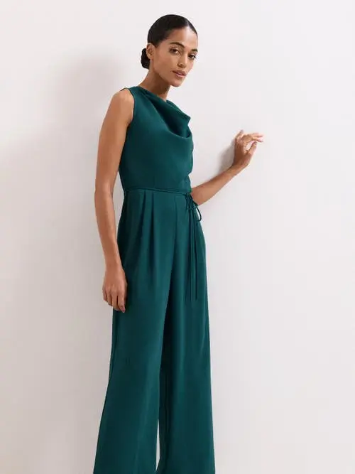PHASE EIGHT Monique Cowl Neck Wide Leg Jumpsuit