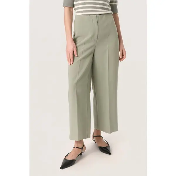 SOAKED IN LUXURY Corinne High-waisted Culotte Trousers