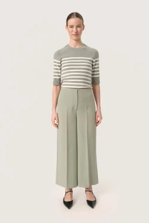 SOAKED IN LUXURY Corinne High-waisted Culotte Trousers