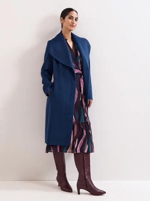 PHASE EIGHT Nicci Belted Coat - Blue