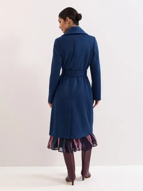 PHASE EIGHT Nicci Belted Coat - Blue