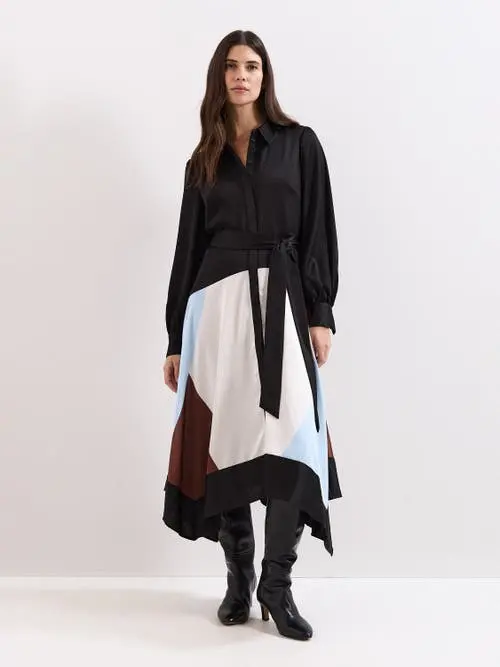 PHASE EIGHT Samalie Satin Hanky Dress