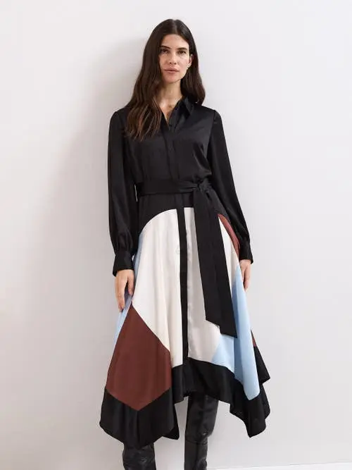PHASE EIGHT Samalie Satin Hanky Dress