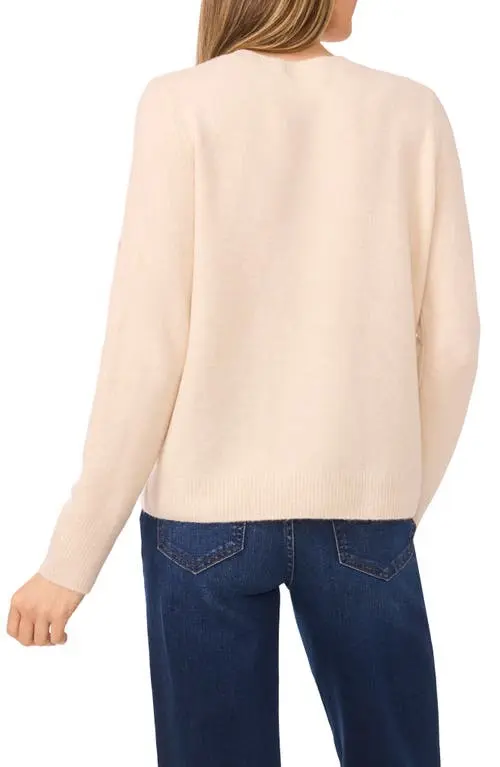CECE DUPRAZ Floral Embroidered Crewneck Sweater