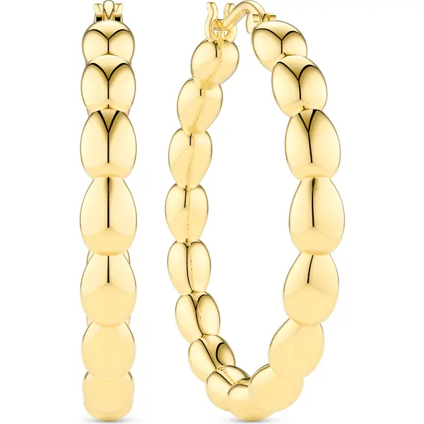 SIF JAKOBS JEWELLERY Goccia Cerchi Pianura Grande Earrings - 18k Gold Plated