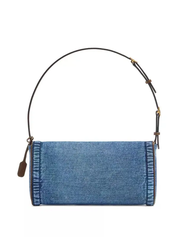 Valentino Garavani Small Devain Denim Shoulder Bag - Blue